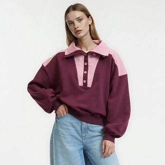 La Redoute Collections Sweat Col Camionneur Boutonn&eacute;