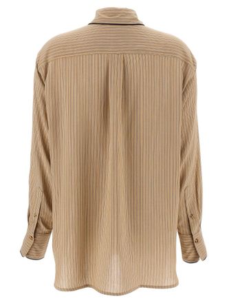 Victoria Beckham Piping Detail Pyjama Shirt - Beige