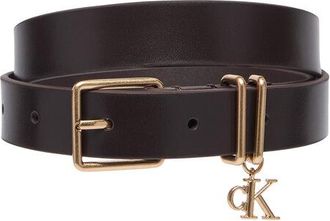 Calvin Klein G&uuml;rtel Monogram Charm Keeper Belt 25Mm LV04F7086G Dunkelbraun