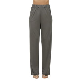 Max Mara Gerade Jersey-Hose - - Trousers - Damen - Gr&uuml;n - L