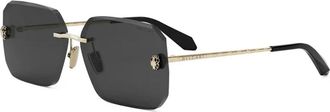 Bulgari Stilvolle Sonnenbrille mit hellem Goldrahmen - - Accessories - unisex - Gelb - 62 MM