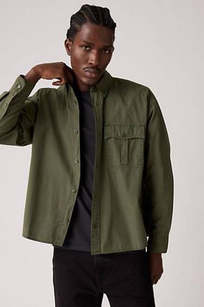 Levi's Chemise Crop Zandt - Homme - Vert / Juke Deep Depths Garment Dye - XL