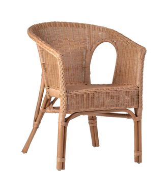 MiaM&ouml;bel Armlehnstuhl Rattan 57x75x56 cm Landhausstil Rattan Honig