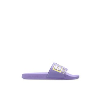 Emporio Armani Emporio Armani Ea7, Femme, Chaussures, Violet, Taille: 40 EU Rubber Slides With Logo