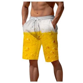 Generic Short de bain homme imprim&eacute; 3D Oktoberfest Short de bain d&eacute;t&eacute; Short de plage Maillot de bain 3XL, Rose clair, 3XL