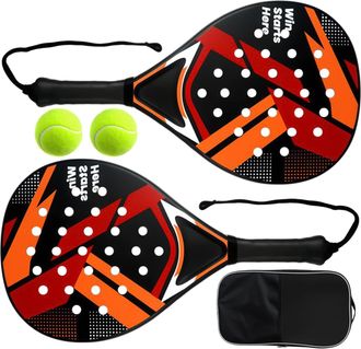 Generic Tennisschl&auml;ger Set - Anti-Rutsch-Leichte, Sportger&auml;te - Set Mit Tennispaddel | F&uuml;r Sport Drau&szlig;en Hinterhof Pool M&auml;nner Frauen Junge Athleten