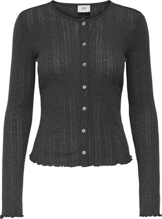 Jacqueline de Yong JdY Damen Jdysalsa Life L/S New Cardigan JRS Dia, Dark Grey Melange, L