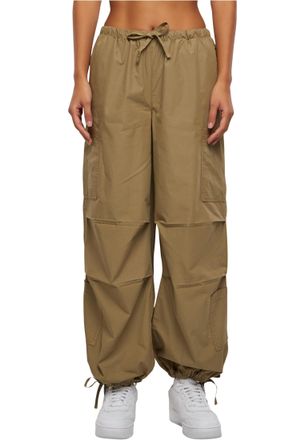Urban Classics Damen Carghose Ladies Cotton Cargo Parashute Pants, lässige Cargohose mit Gummibänden, Loose Fit