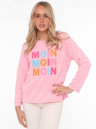Zwillingsherz Sweatshirt MOIN MOIN MOIN mit Used-Look Kanten und nordischem Gru&szlig;