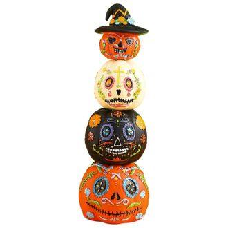 Generic K&uuml;rbisse zur Dekoration | Halloween Harz Pumpkin - 4 St&uuml;ck magnetische Ornamente Statue stapelbar f&uuml;r den Flur, Halway Desk Party Festival