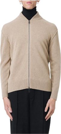 Paolo Pecora Homme, Pulls, Beige, Taille: XL Cardigan In Lana Panna