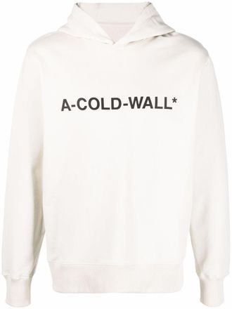 A-Cold-Wall* hoodie &agrave; logo imprim&eacute; - Tons neutres
