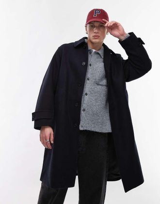 Arket Manteau en laine mélangée - Bleu