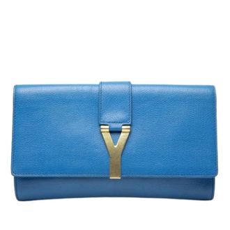Saint Laurent Pre-owned Chyc Ligne Clutch - - Pre-owned - Damen - Blau - ONE SIZE