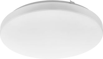 Eglo Deckenlampe mit Bewegungsmelder innen Frania-M Ø 33 cm, LED Deckenleuchte mit Tageslichtsensor aus Stahl und Kunststoff in Weiß, LED Wandlampe warmwei