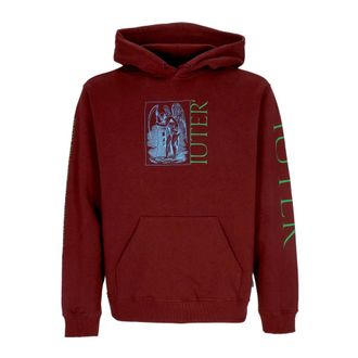 Iuter Burgundy World Hoodie mit K&auml;ngurutasche - - Sweatshirts & Hoodies - Herren - Rot - S