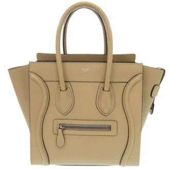 Celine Pre-owned Cuir sacs-celine - Femme - Pre-owned - Beige - Taille: ONE Size