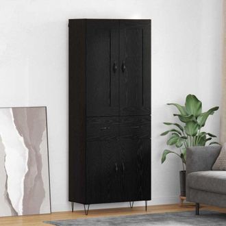 vidaXL vidaXL Haut Armoire Ch&ecirc;ne noir 69,5 x 34 x 180 cm Bois ding&eacute;nierie