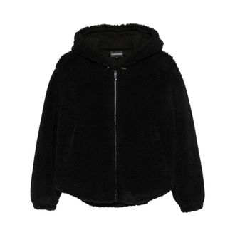 Emporio Armani Texturierte Kapuzenjacke - - Jackets - Damen - Schwarzk - 2XS