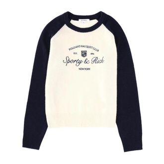 Sporty & Rich Polo and Racquet Club Rundhals-Pullover - - Knitwear - Herren - Mehrfarbig - M