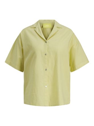 Jack & Jones Jack & Jones Damen Jxlisa Ss Comfort Linen Shirt Sn Blouse, Elfin Yellow, L