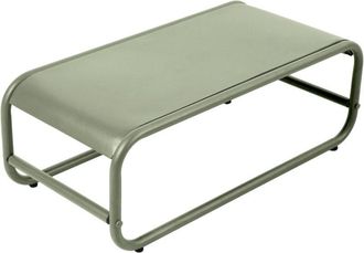 Oviala Table basse de jardin en m&eacute;tal 85x40x30 cm vert cactus - Mixi