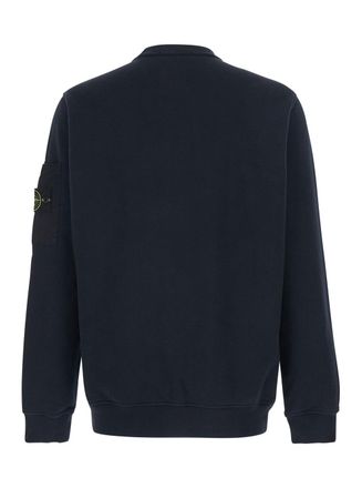 Stone Island Logo-Patch Cotton Sweatshirt - Navy