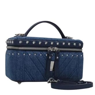 MCM Pre-owned Mini Canvas Pouch - - Pre-owned - Damen - Blau - ONE SIZE