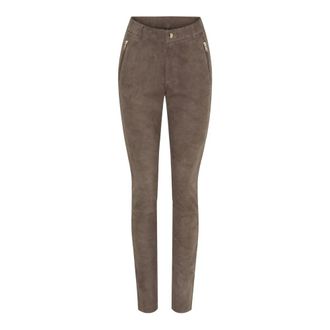 Notyz Lederhose - - Trousers - Damen - Grau - S