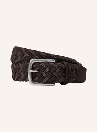 Hackett G&uuml;rtel Suede Plait Belt braun