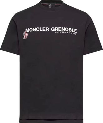Moncler Homme, Sport, Noir, Taille: L T-shirt &agrave; manches courtes