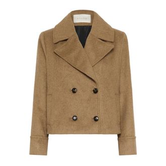 Kaffe Stilvoller Mantel Ger&ouml;stete Kokosnuss Melange - - Coats - Damen - Braun - 2XL