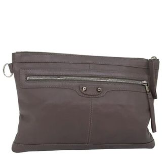 Balenciaga Pre-owned Cuir pochettes-minaudieres - Femme - Pre-owned - Gris - Taille: ONE Size