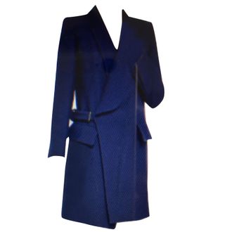 Chlo&eacute; Indigo Wool-drill Coat Size S