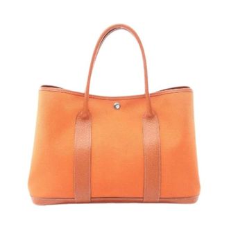 Herm&egrave;s Pre-owned Toile sacs-main - Femme - Pre-owned - Orange - Taille: ONE Size