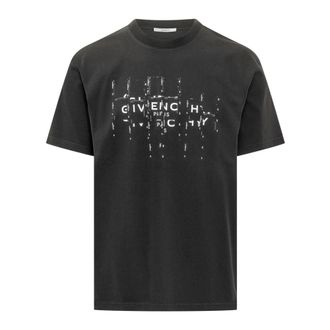 Givenchy T-Shirt mit fotografischem Negativdruck - - Tops - Herren - Schwarzk - S