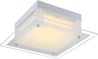 Globo Lighting LED Deckenleuchte 1-flammig Quadro I Gr??e: 10,3 cm H x 45 cm W x 45 cm T, Leuchtmittel: 1 x LED 20,5 W 60,8 V 2970 Lm 3000 K