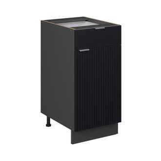 Vicco K&uuml;chenschr&auml;nke Fame-Line, Schwarz gestreift, 40 cm ohne Arbeitsplatte