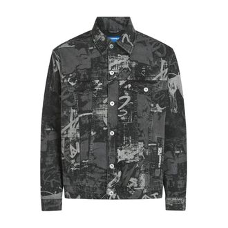 Karl Lagerfeld Homme, Vestes, Noir, Taille: S Veste en jean