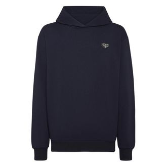Philipp Plein Hooded Sweatshirt Iconic Plein - - Sweatshirts & Hoodies - Herren - Blau - 2XL