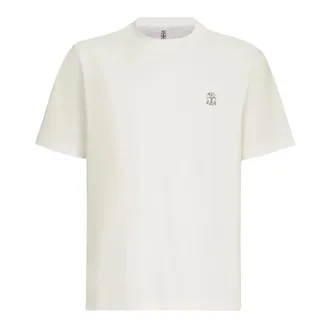 Brunello Cucinelli Homme, Tops, Blanc, Taille: L T-Chemises