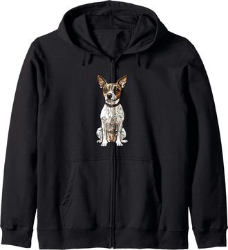 Whyitsme Design Rat Terrier Hund Illustration Kapuzenjacke