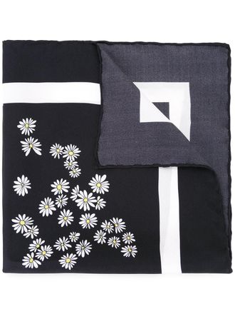macgraw foulard &agrave; fleurs - Noir