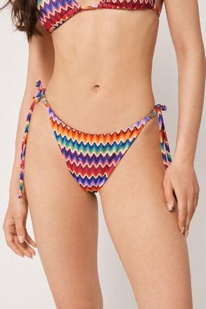Calzedonia Brazilian-bikinihose Mit Schmalen B&auml;ndchen Vibrant Chevron Aufdruck