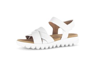 Gabor Damen Sandaletten, Frauen Sandalen,Best Fitting,sommersandalen,bequem,flach,sommerschuhe,freizeitschuhe,offene schuhe,weiss,36 EU / 3.5 UK