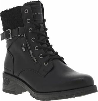 Tom Tailor Femme 1590060003 Bottine, Noir, 38 EU