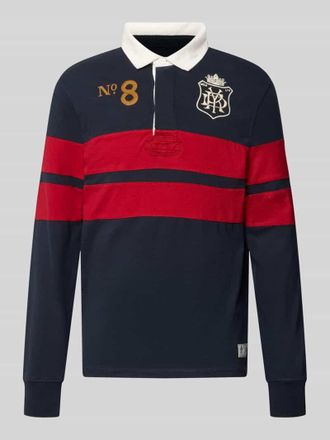 Superdry Regular Fit Rugby Shirt mit Logo- und Motiv-Stitching