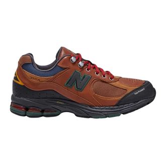 New Balance Homme, Chaussures, Brun, Taille: 43 EU Baskets en cuir avec inserts en tissu technique