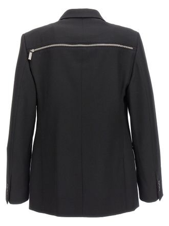 Off-white Mens Black Virgin Wool Blazer Clothing