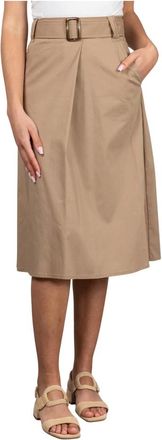Ferrante Femme, Jupes, Brun, Taille: 36 FR Midi Skirt
